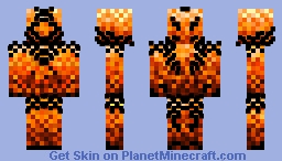 Fire Elemental V2 Minecraft Skin