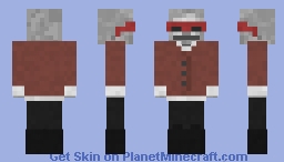 [Classic] Skeleton (Removable upper clothing, shades) Minecraft Skin