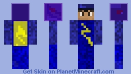 blue lightning Minecraft Skin