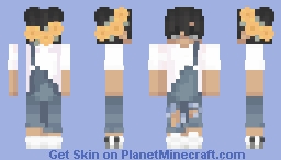 Cute boy with a flower hat and his head Minecraft Skin