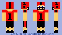 Red Football Player Minecraft Skin