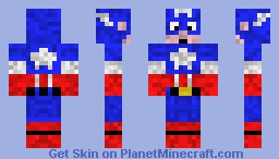 CAPTAIN AMERICA!!!!!!!!!!!!!!!!!!!!!!!!! Minecraft Skin