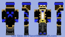 Blue pirate monkey Minecraft Skin