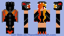 Nether Dragon Girl Minecraft Skin