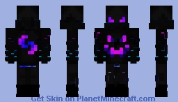 Neon Purple Halloween Demon Minecraft Skin
