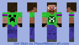Creeper Steve Minecraft Skin