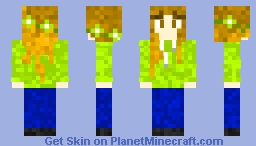 Teenage Girl (lime green) Minecraft Skin