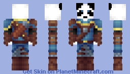 Blue Panda Archer Minecraft Skin