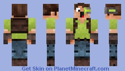 electro with bdoubleo100 head Minecraft Skin