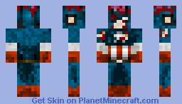Zombie Captain America | Comics Minecraft Skin