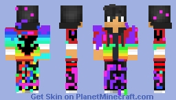 Rainbow Aaron Lycan Minecraft Skin