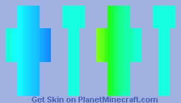 Lime/Cyan Gradient Minecraft Skin