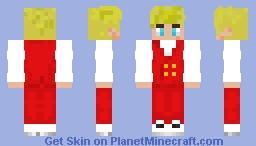 Tommyinnit red waistcoat Minecraft Skin