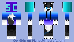 Husky wearing a hoodie Minecraft Skin