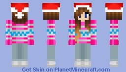 Pink Christmas Sweater Minecraft Skin