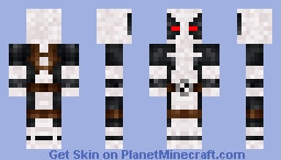 white Deadpool Minecraft Skin