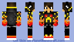 Fire Gamer Minecraft Skin