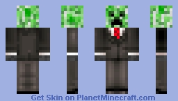 Creeper with Suit Minecraft Skin