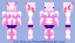 Buff Axolotl Minecraft Skin