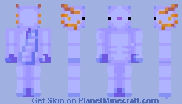 Blue Axolotl Minecraft Skin