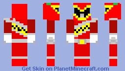 DIno Charge Power Ranger Red Minecraft Skin