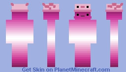 Pink Axolotl Minecraft Skin
