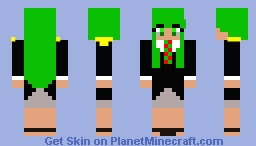 green girl Minecraft Skin
