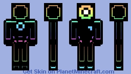 rainbow squid game guard Minecraft Skin
