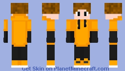 Orange Player Minecraft Skin