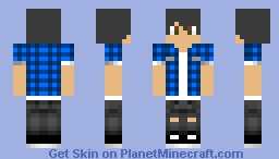 Blue Shirt Man Minecraft Skin