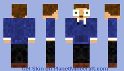 blue hoodie Minecraft Skin