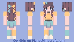 Iced Egirl ; oc Minecraft Skin