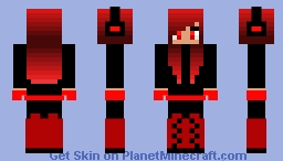 red cute girl Minecraft Skin