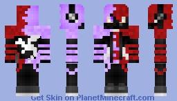 corrupted skin red and purple Minecraft Skin