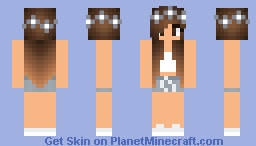 Brunette fit girl Minecraft Skin