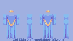 Simple Blue Dress /w Gold - OB Minecraft Skin