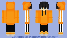 Boy with Orange Hoodie Minecraft Skin
