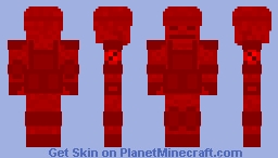 Soldier Red Skeleton Minecraft Skin