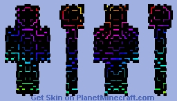 rainbow shadow Minecraft Skin