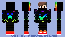 RGB Creeper Boy Minecraft Skin