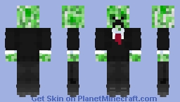 Creeper in a suit Minecraft Skin