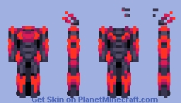 Black & Magenta Mecha Suit - OB Minecraft Skin
