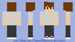 man with white torn shirt Minecraft Skin