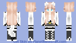 White fox girl Minecraft Skin