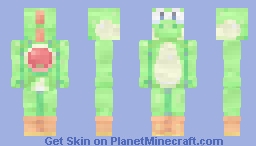 Yoshi's Woolly World - Red Yarn Yoshi Minecraft Skin