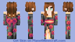 Cute flower girl Minecraft Skin