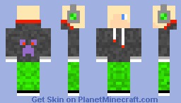 Gray Hoodie Dude Minecraft Skin
