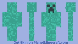cyan creeper Minecraft Skin