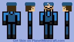 Blue miner Minecraft Skin