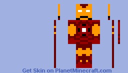 2D Iron Man Minecraft Skin